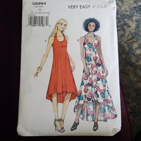 Vogue | Other | Very Easy Vogue Dress Pattern | Poshmark